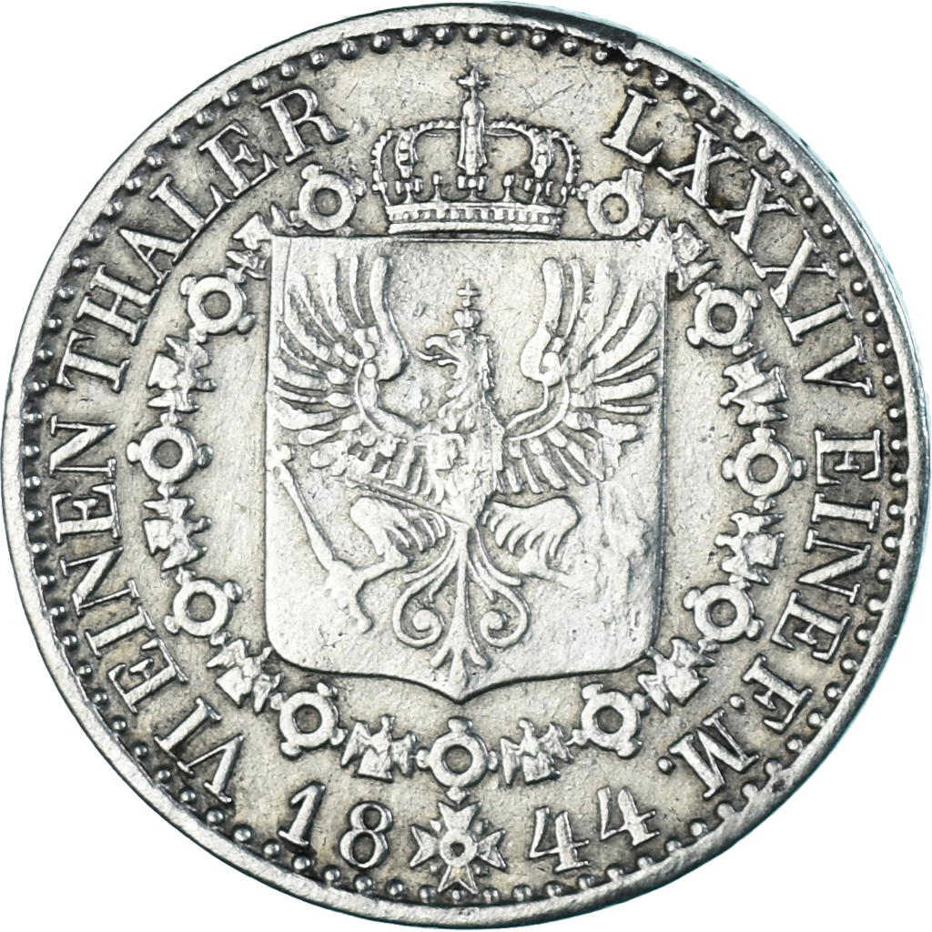 Coin, Germany, Friedrich Wilhelm IV, 1/6 Thaler, 1844, Berlin,