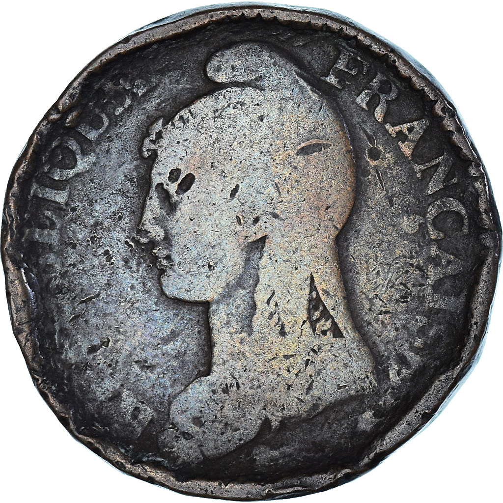 Coin, France, Dupré, 1 Décime, AN 4, Paris, Modification du 2 décimes