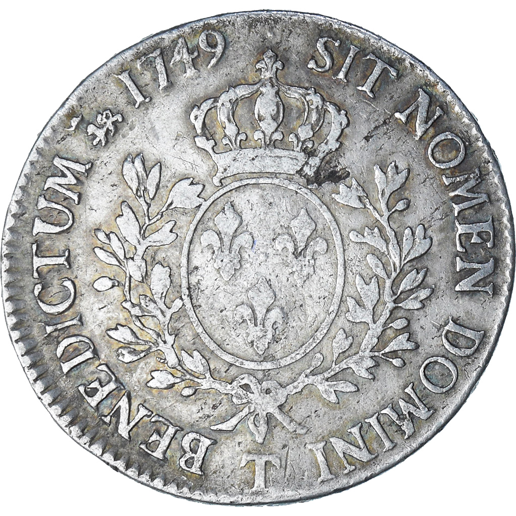 France, Louis XV, Écu au bandeau, 1749, Nantes, , Silver, Gadoury:322