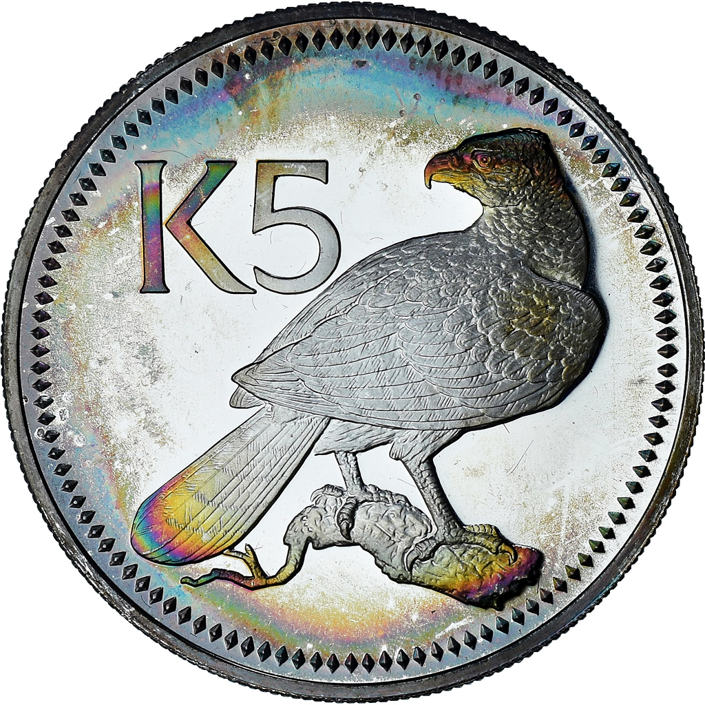 Papua New Guinea, 5 Kina, 1975, Proof, , Silver, KM:7a | Australian ...