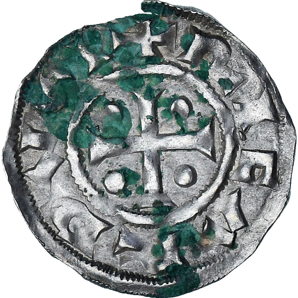 France, Duché de Normandie, Richard Ier, Denier au fronton, 960-980, Rouen