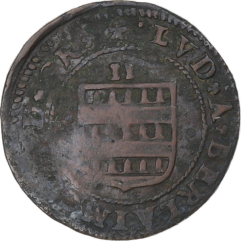 France, Archevêché de Cambrai, Louis de Berlaymont, Double Denier, 1570-1596