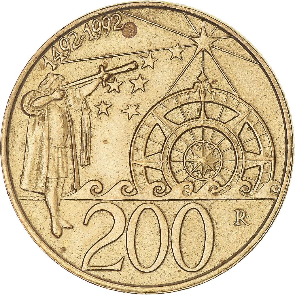 Coin, San Marino, 200 Lire, 1992, , Aluminum-Bronze, KM:285 | European ...