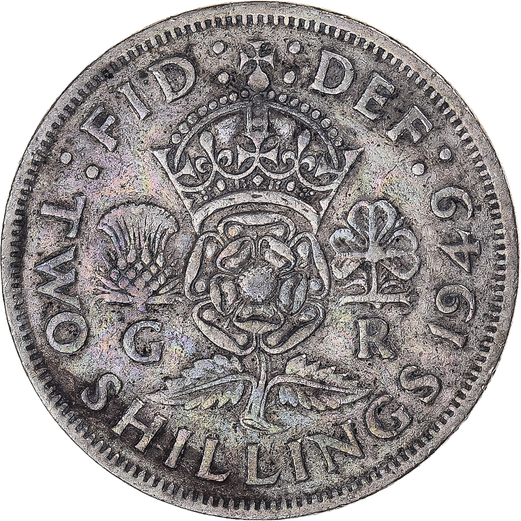 Coin, Great Britain, George VI, Florin, Two Shillings, 1949, | European ...
