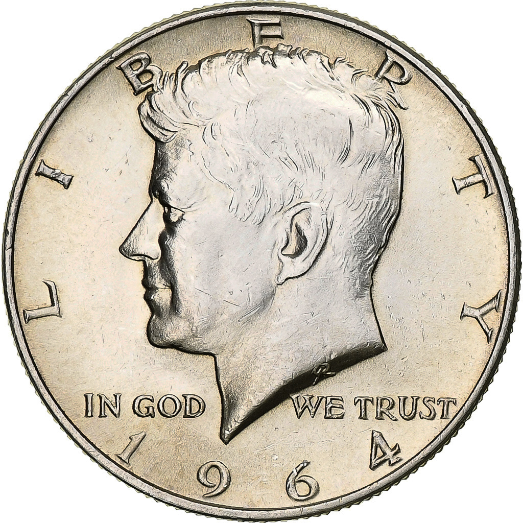 Coin, United States, John F. Kennedy, Half Dollar, 1964, Philadelphia