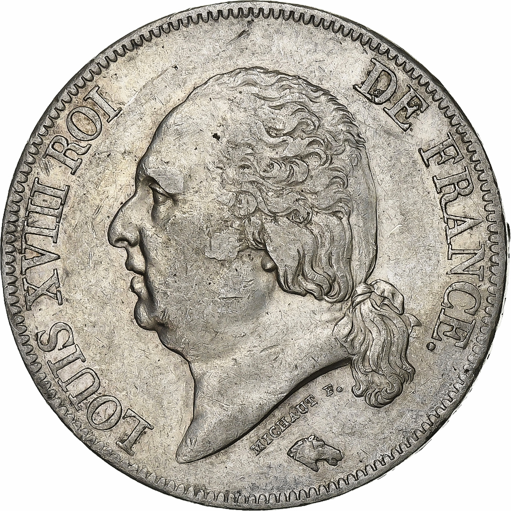 France, 5 Francs, Louis XVIII, 1823, Bayonne, Silver, , KM:711.8
