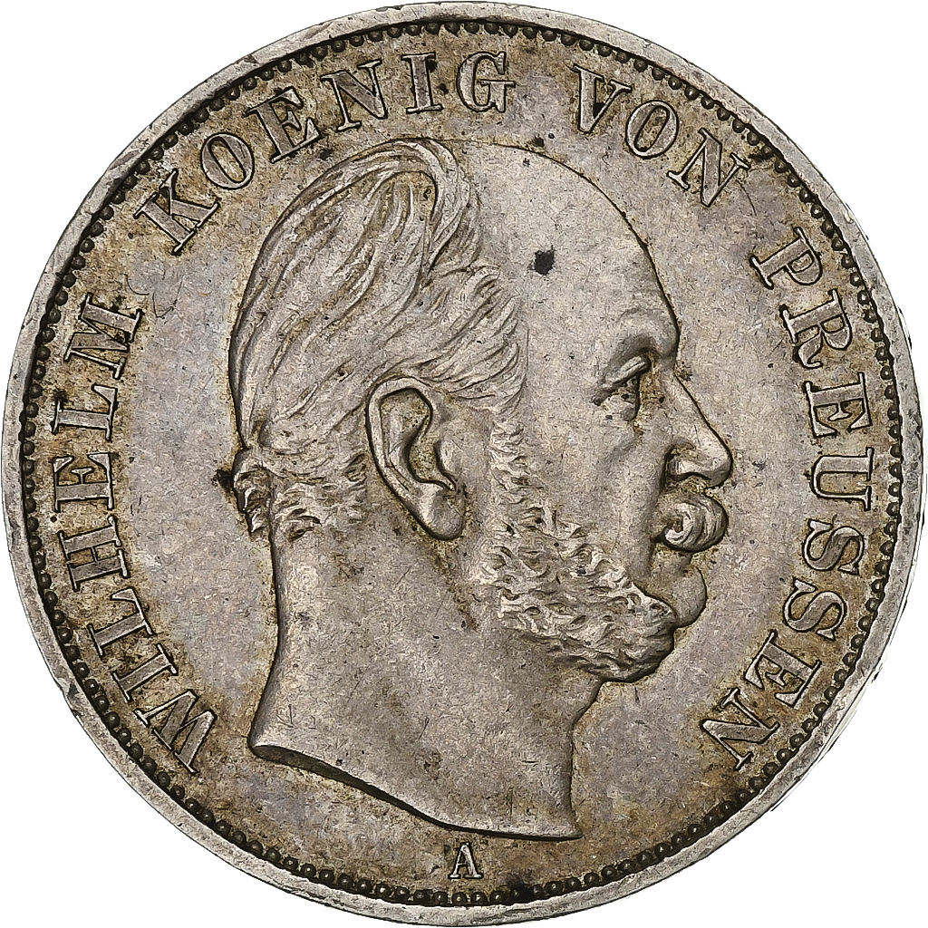 German States, PRUSSIA, Wilhelm I, Thaler, 1871, Berlin, Silver,