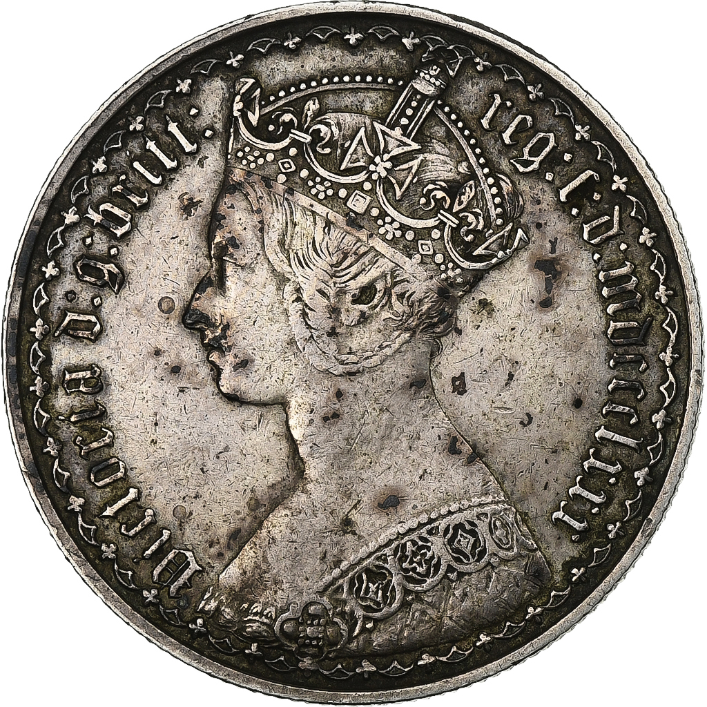 Great Britain, Victoria, Florin, Two Shillings, 1853, Silver,