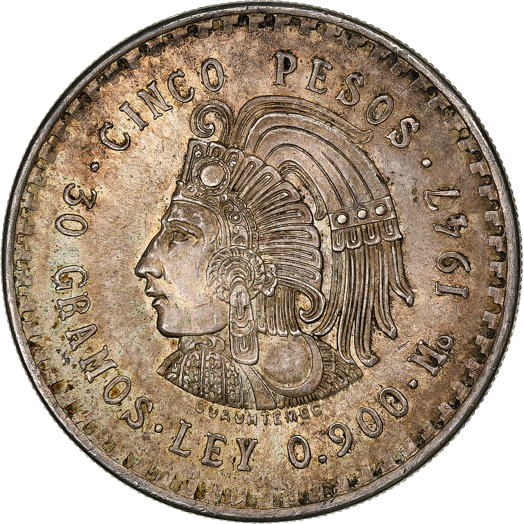 Mexico, 5 Pesos, 1947, Mexico City, Silver, , KM:465 | North & Central ...