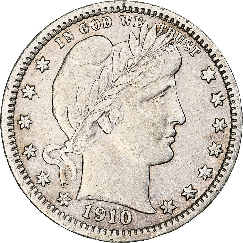 United States, Quarter, Barber, 1910, Philadelphia, Silver, | Quarters