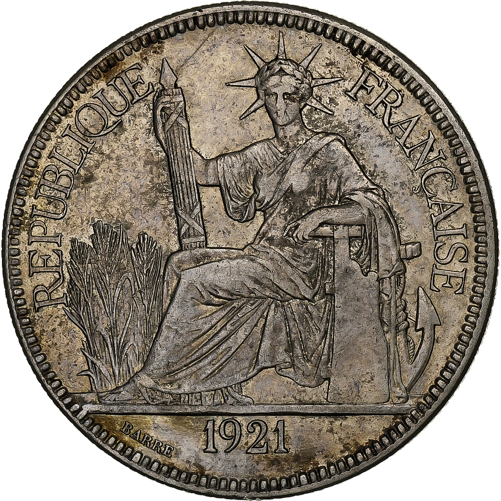 FRENCH INDO-CHINA, Piastre, 1921, San Francisco, Silver, | European Coins