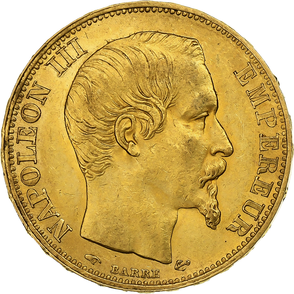 France, 20 Francs, Napoléon III, 1857, Paris, Gold, , Gadoury:1061