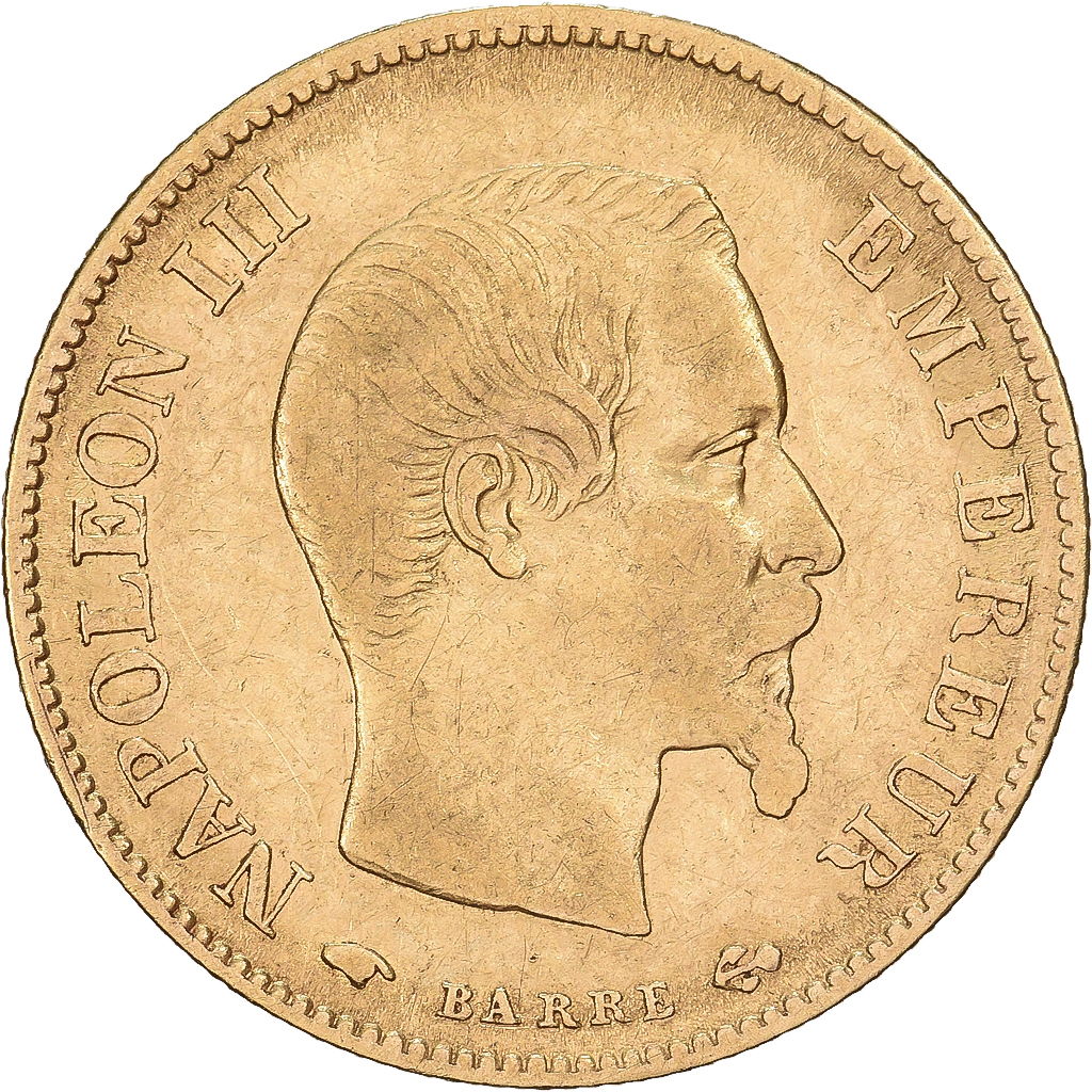 France, 10 Francs, Napoléon III, 1859, Paris, Gold, VF(20-25), Gadoury:1014