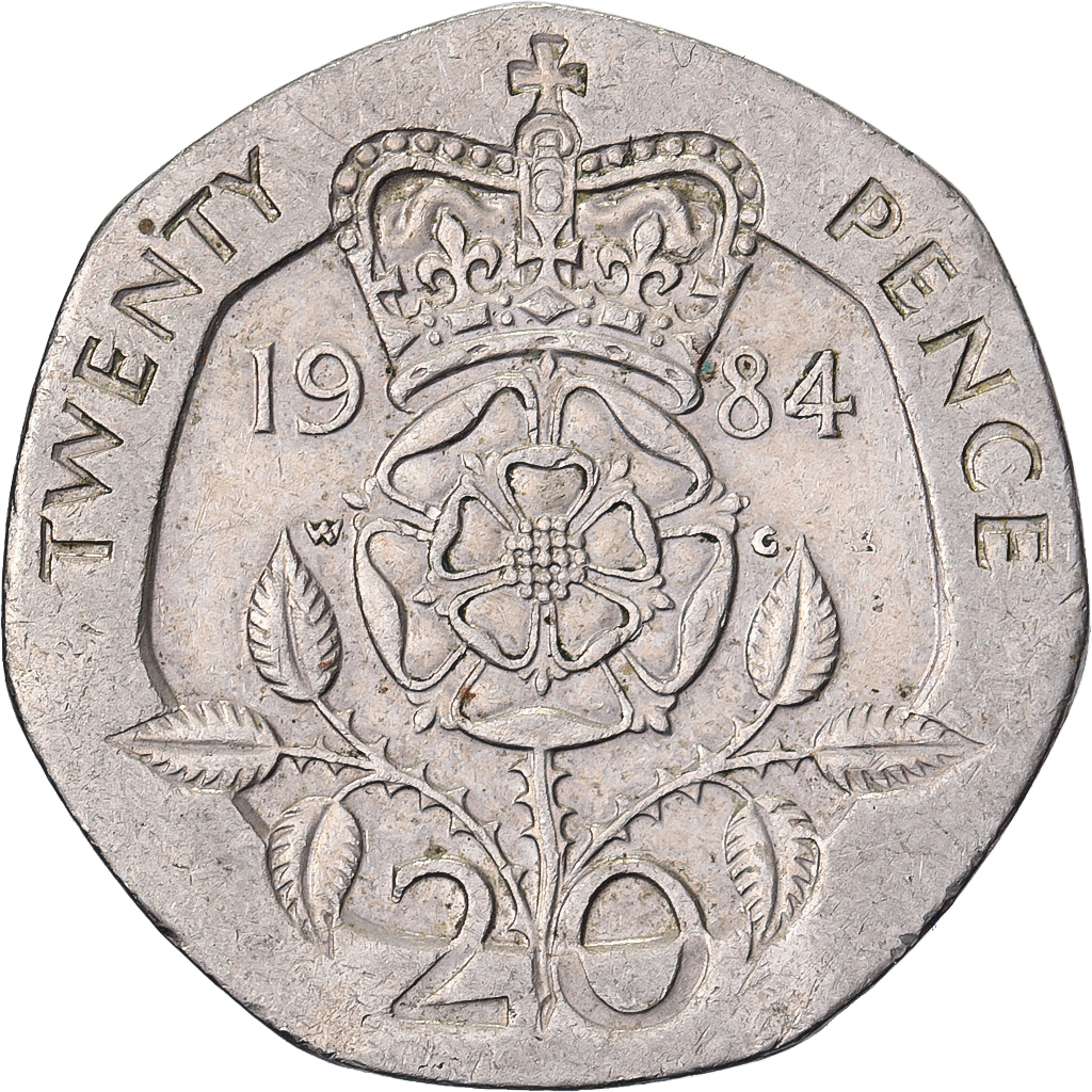 Great Britain, Elizabeth II, 20 Pence, 1984, Copper-nickel, , KM:931