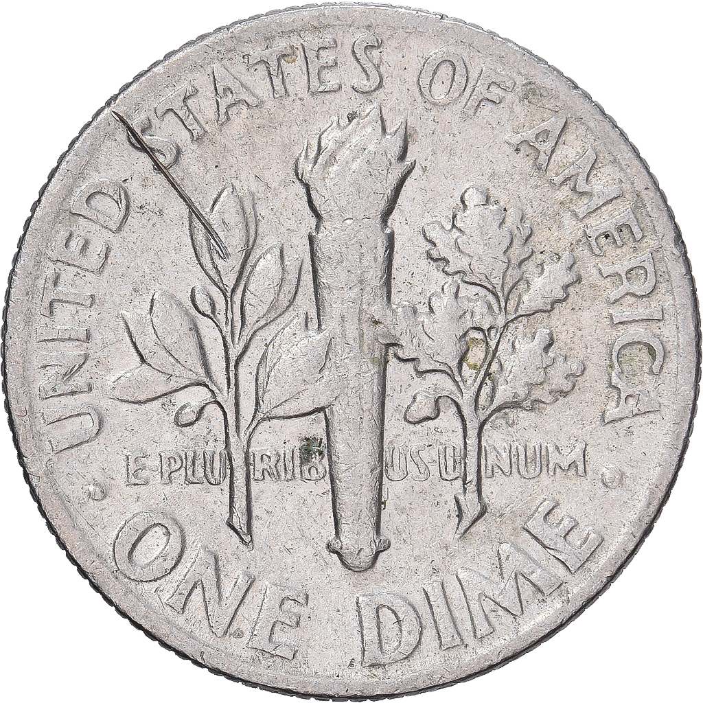 United States, Dime, Roosevelt Dime, 1976, U.S. Mint, Copper-Nickel ...