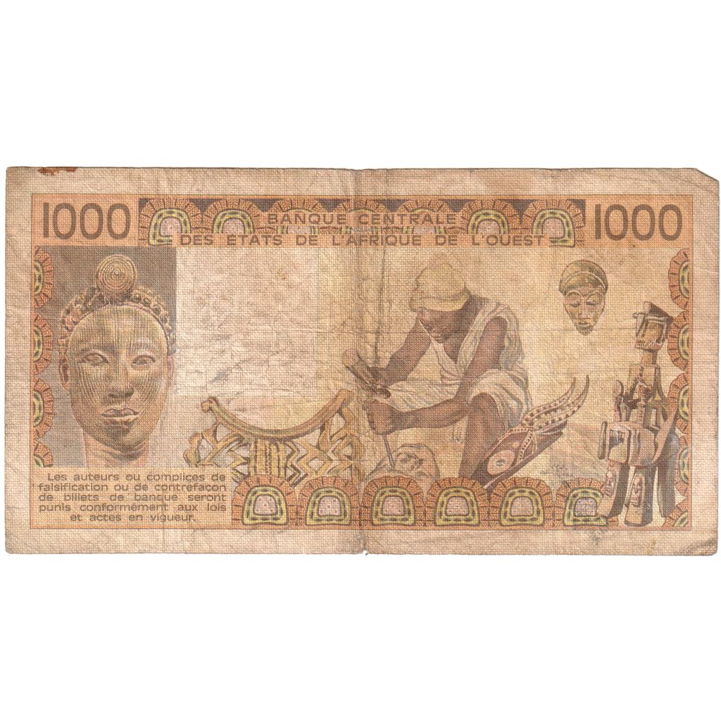 Banknote, West African States, 1000 Francs, VF(30-35) | World Paper Money