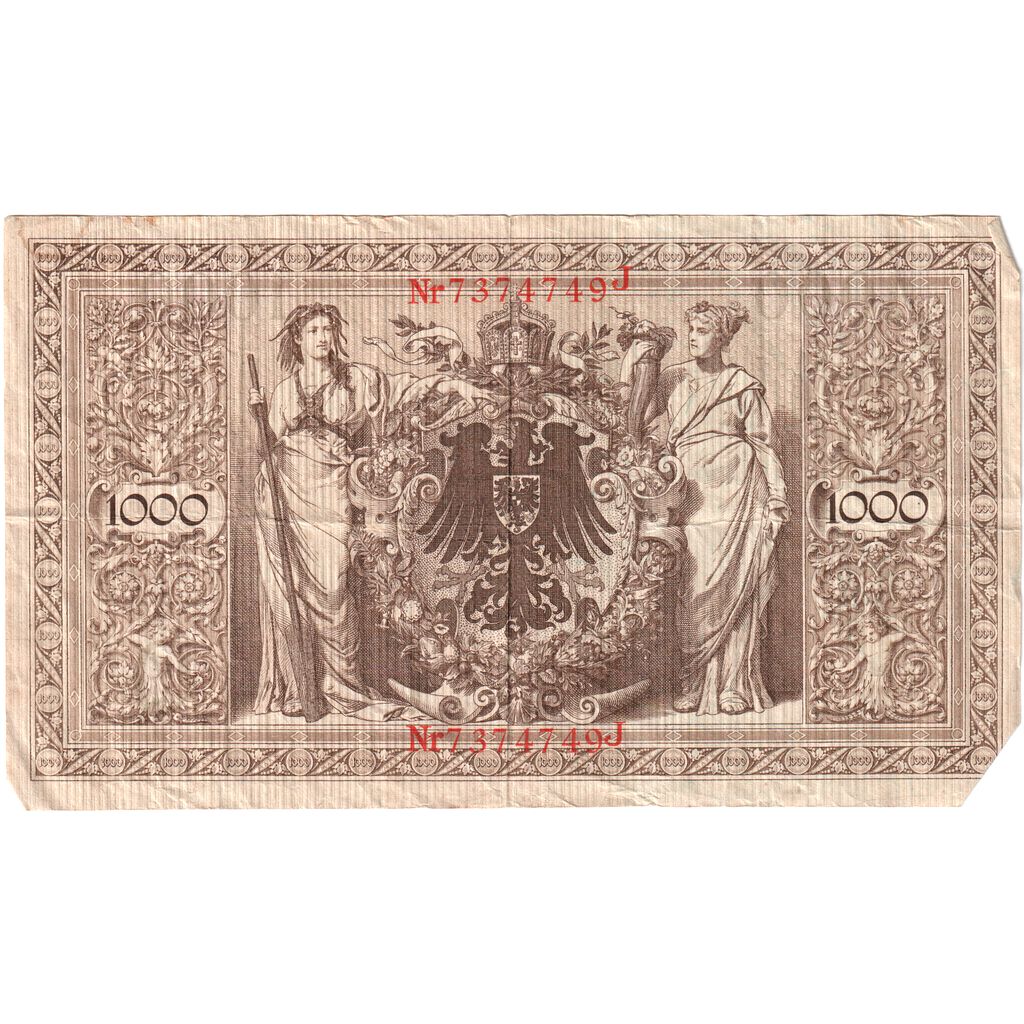 Germany, 1000 Mark, 1910-04-21, VF(20-25) | World Paper Money