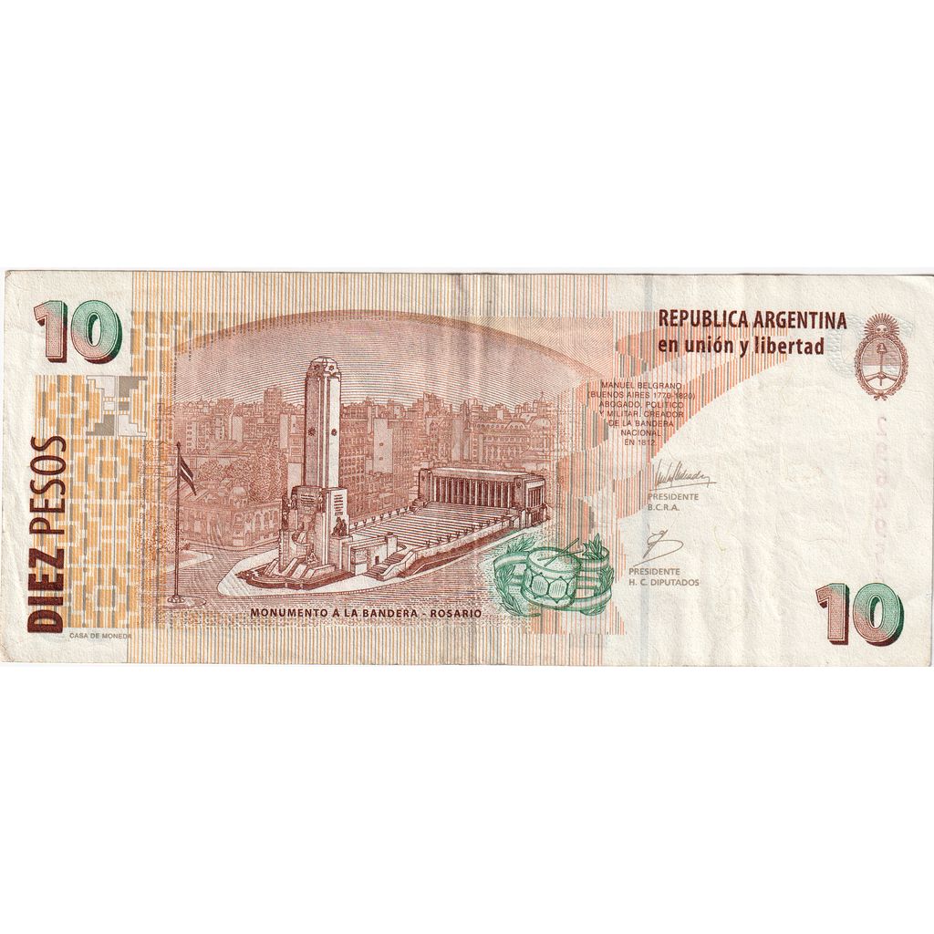 Argentina, 10 Pesos, VF(30-35) | World Paper Money