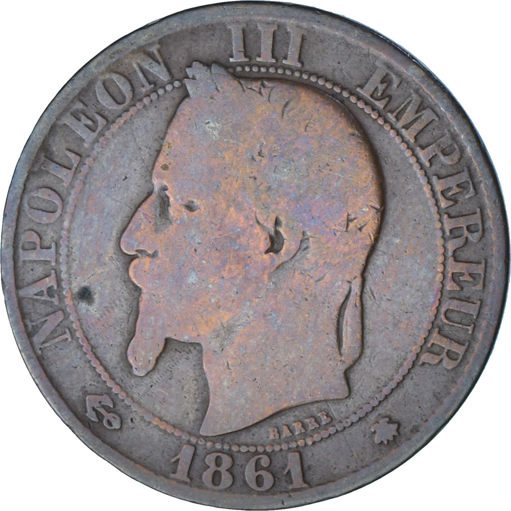 Coin, France, Napoleon III, Napoléon III, 5 Centimes, 1861, Paris,