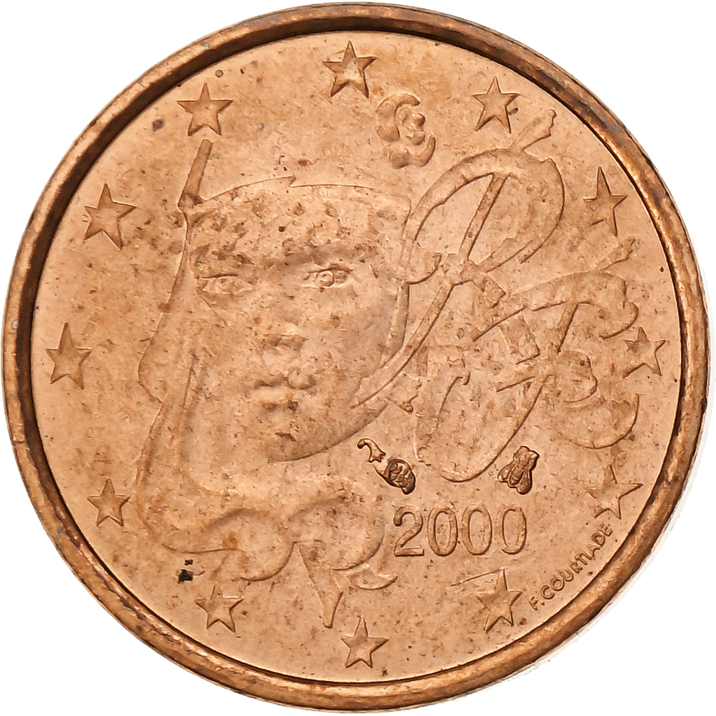 France, Euro Cent, 2000, Paris, BE, , Copper Plated Steel, KM:1282