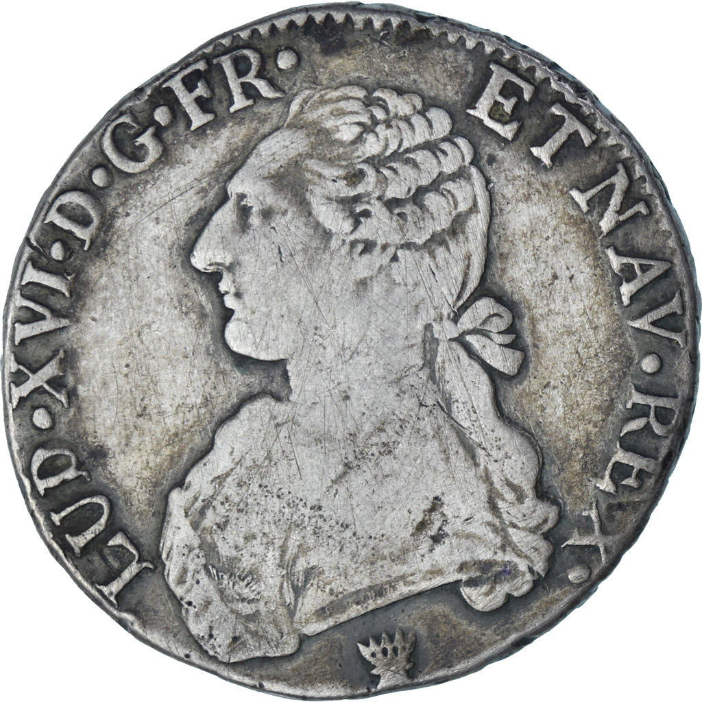 France, Louis XVI, Ecu aux branches d'olivier, 1784, Limoges, Silver,