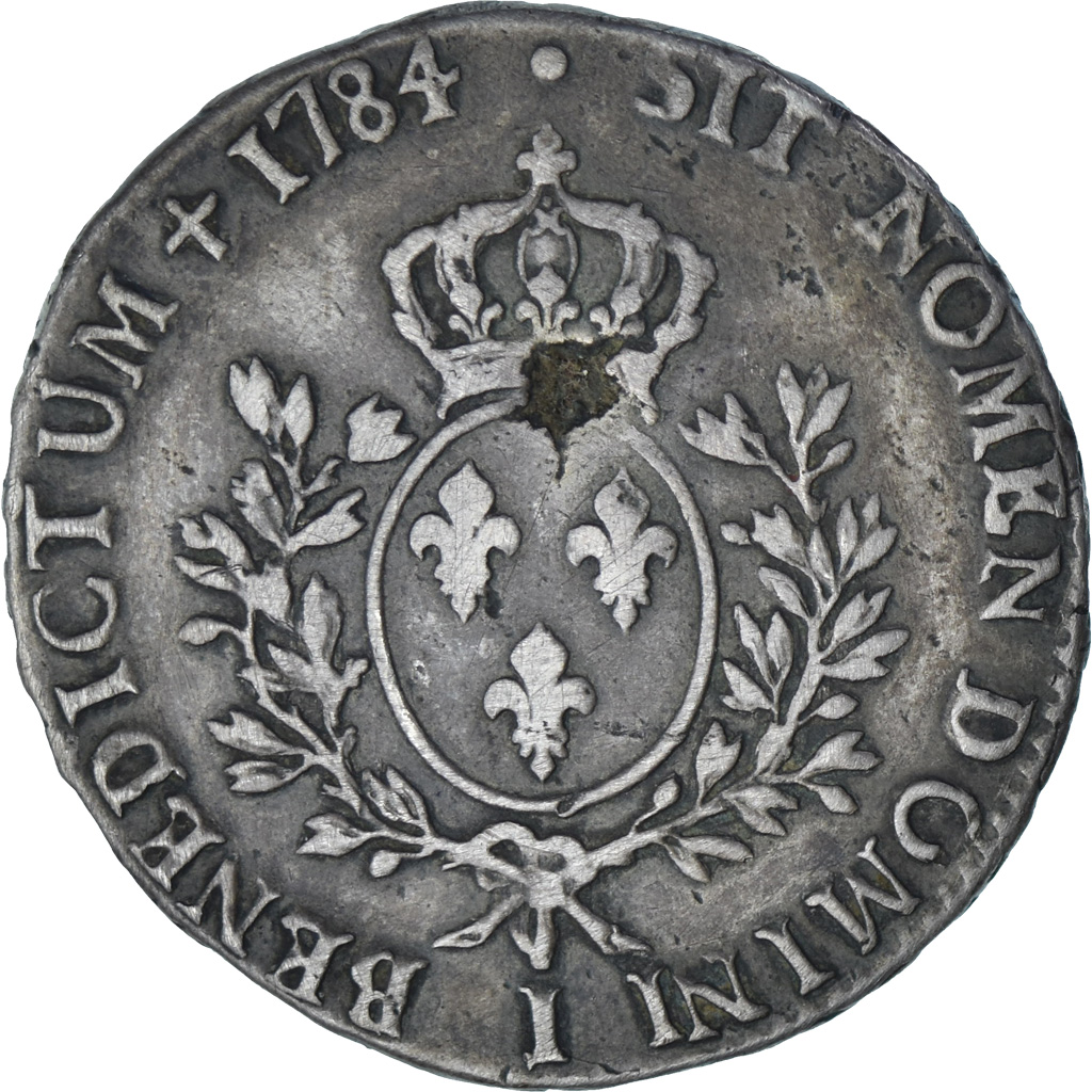 France, Louis XVI, Ecu aux branches d'olivier, 1784, Limoges, Silver,