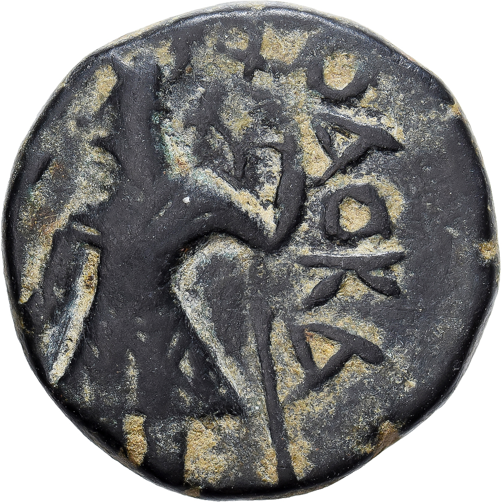 Kushan Empire, Kanishka I, Drachm, 127-152, Bronze, | Ancient Eastern Coins