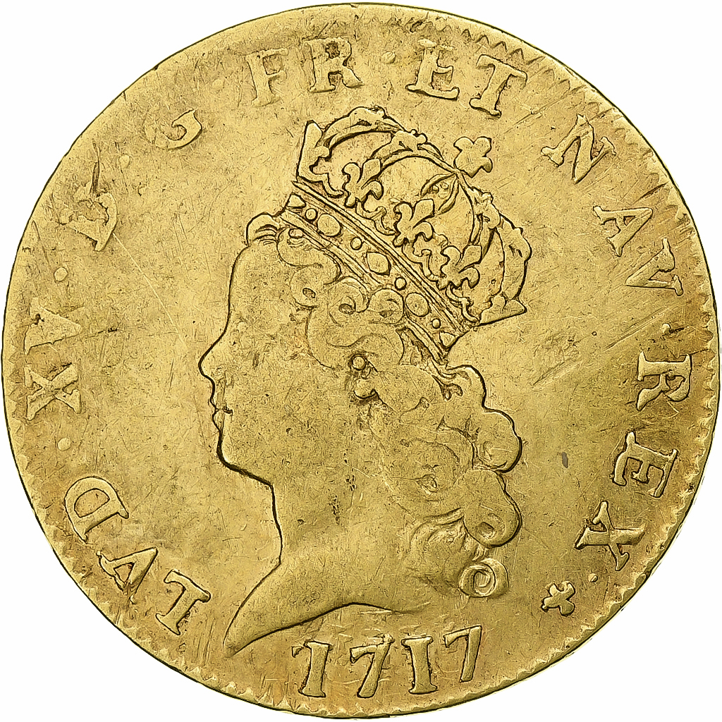 France, Louis XV, louis d'or de Noailles, 1717, Paris, Gold, | European ...
