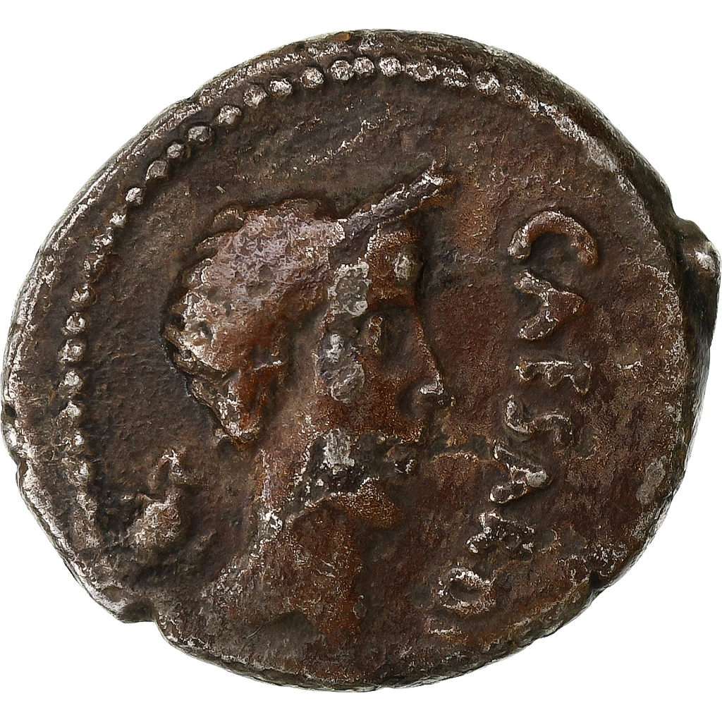 Marc Antony and Julius Caesar, Denarius, 43 BC, Cisalpine Gaul, Fourrée