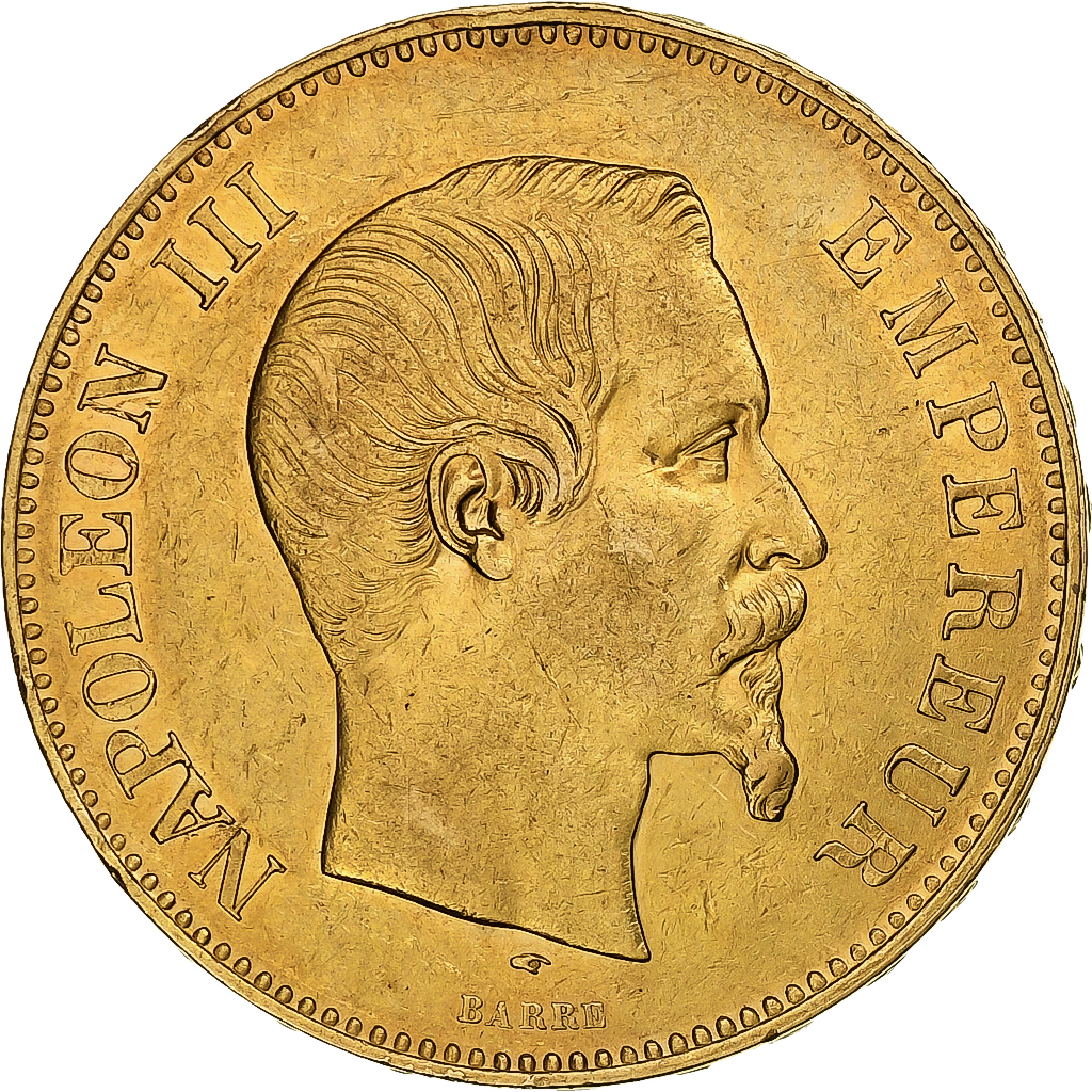 France, Napoleon III, 100 Francs, 1857, Paris, Gold, , Gadoury:1135