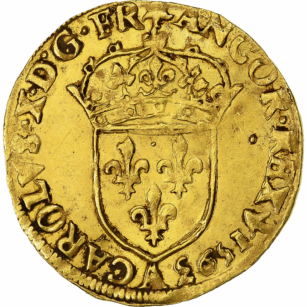 France, Charles X, Écu d'or au soleil, 1593, Paris, Gold, | European Coins
