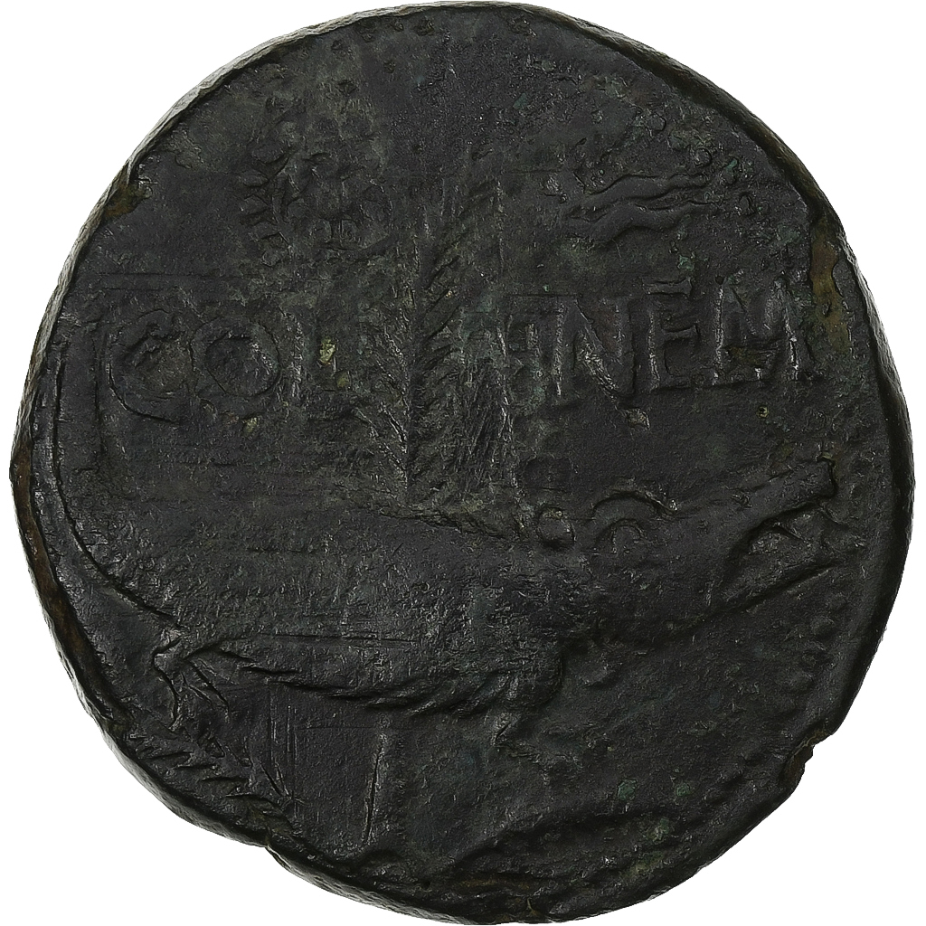 Augustus & Agrippa, Dupondius, 9-3 BC, Nîmes, Bronze, , RIC:158