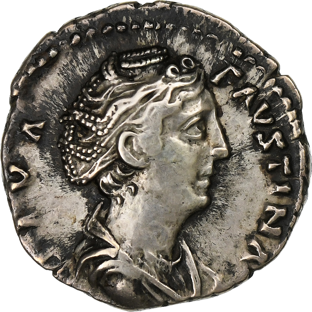 Diva Faustina I, Denarius, 141, Rome, Silver, , RIC:384a | Roman ...