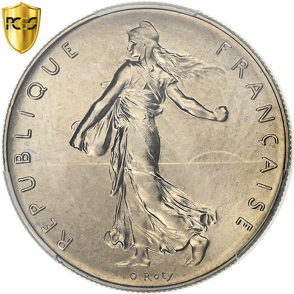 France, 1 Franc, Semeuse, 1974, Paris, Nickel, PCGS, , Gadoury:474, KM:925.1