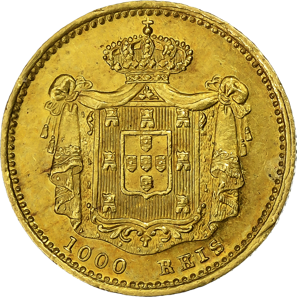 Portugal, Maria II, 1000 Reis, 1851, Lisbon, Gold, , KM:486 | European ...