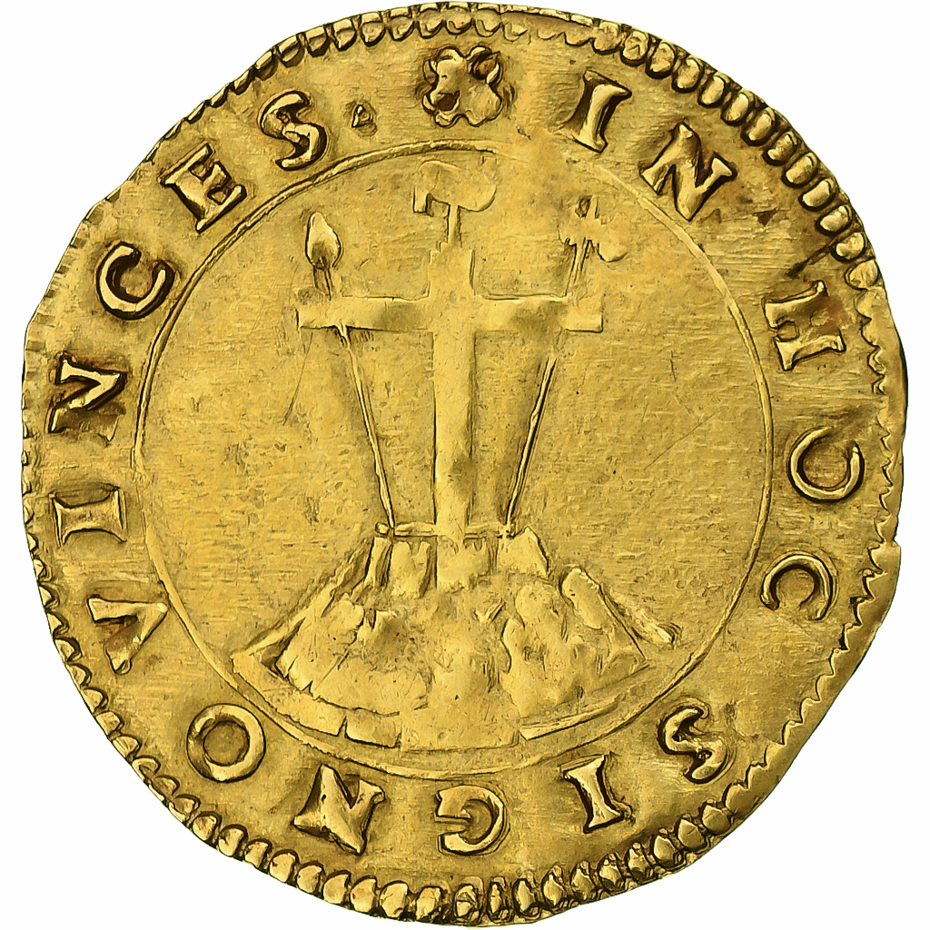 Duchy of Ferrara, Alfonso I d'Este, Scudo d'Oro, 1505-1534, Ferrara, Gold