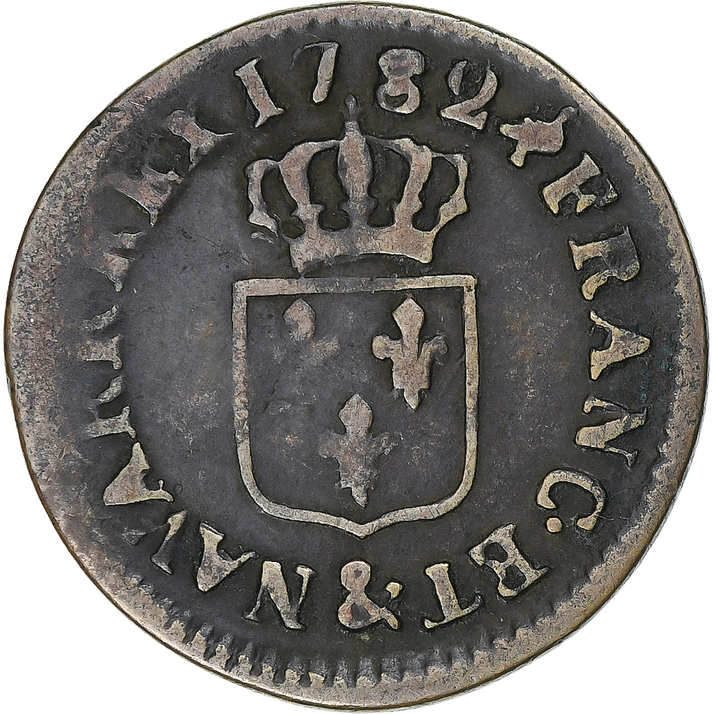 France, Louis XVI, Liard, 1782, Aix, 2nd semestre, Copper, | European Coins