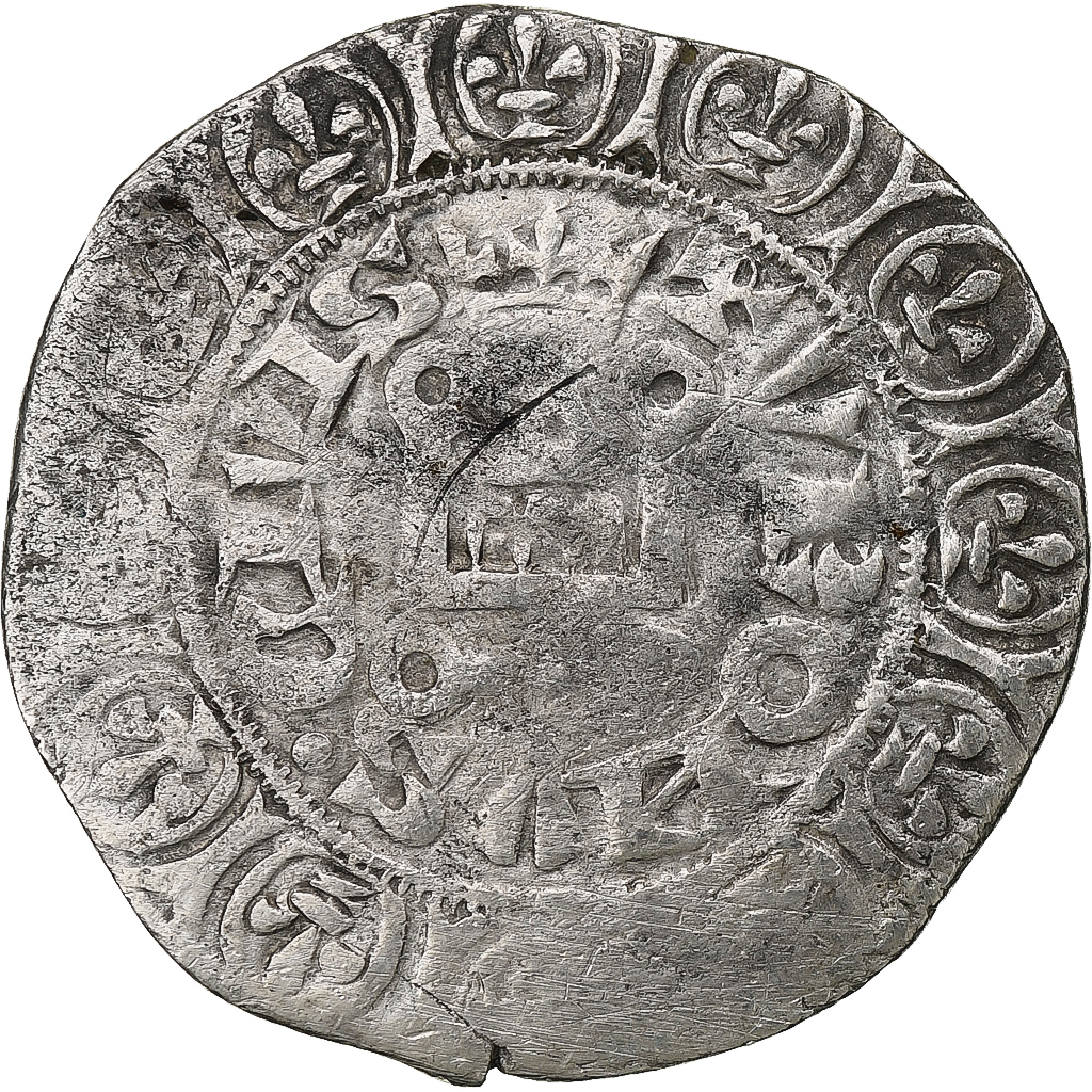 France, Philippe VI, Gros à la queue, 1348-1350, Billon, | European Coins