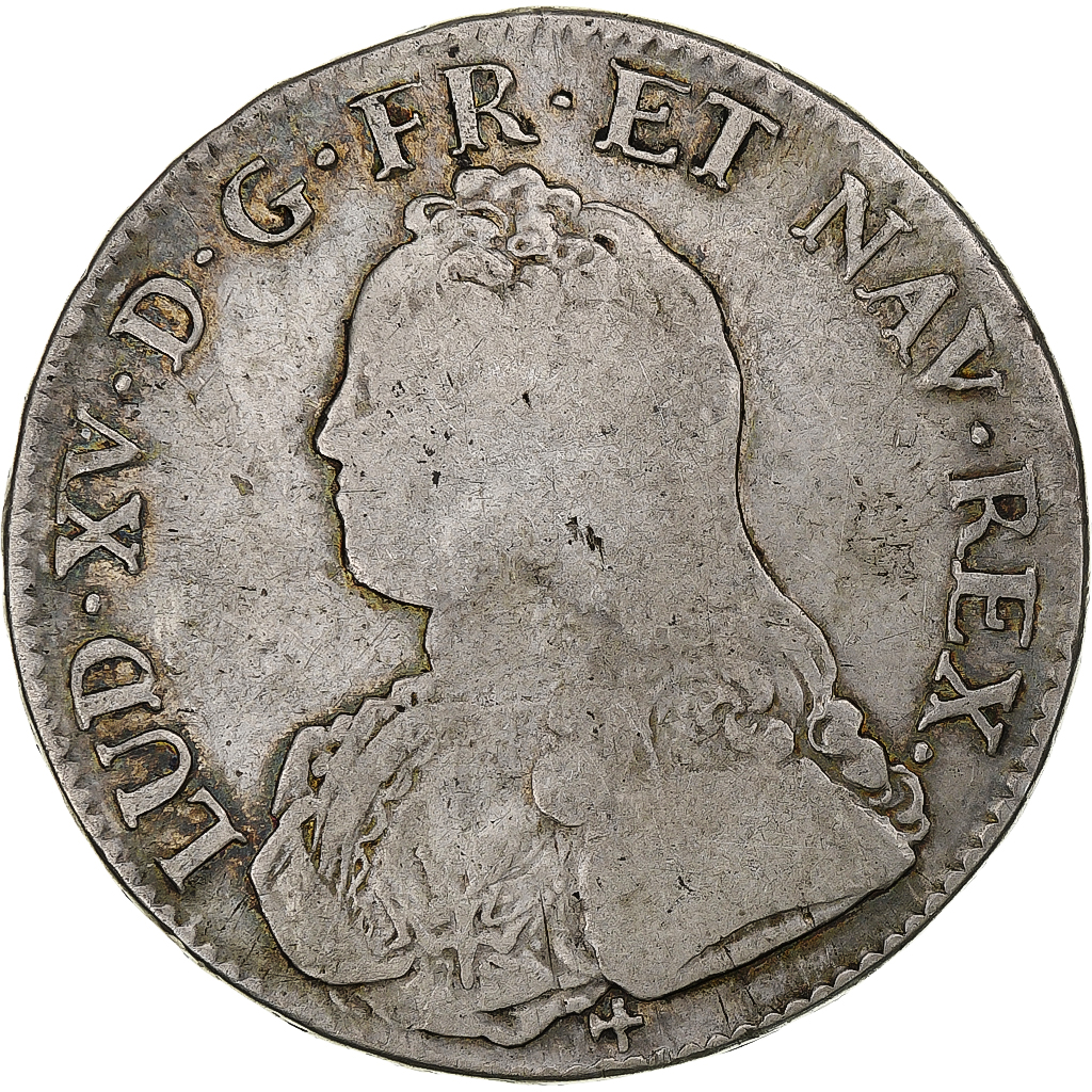 France, Louis XV, Ecu aux branches d'olivier, 1727, Orléans, Silver,