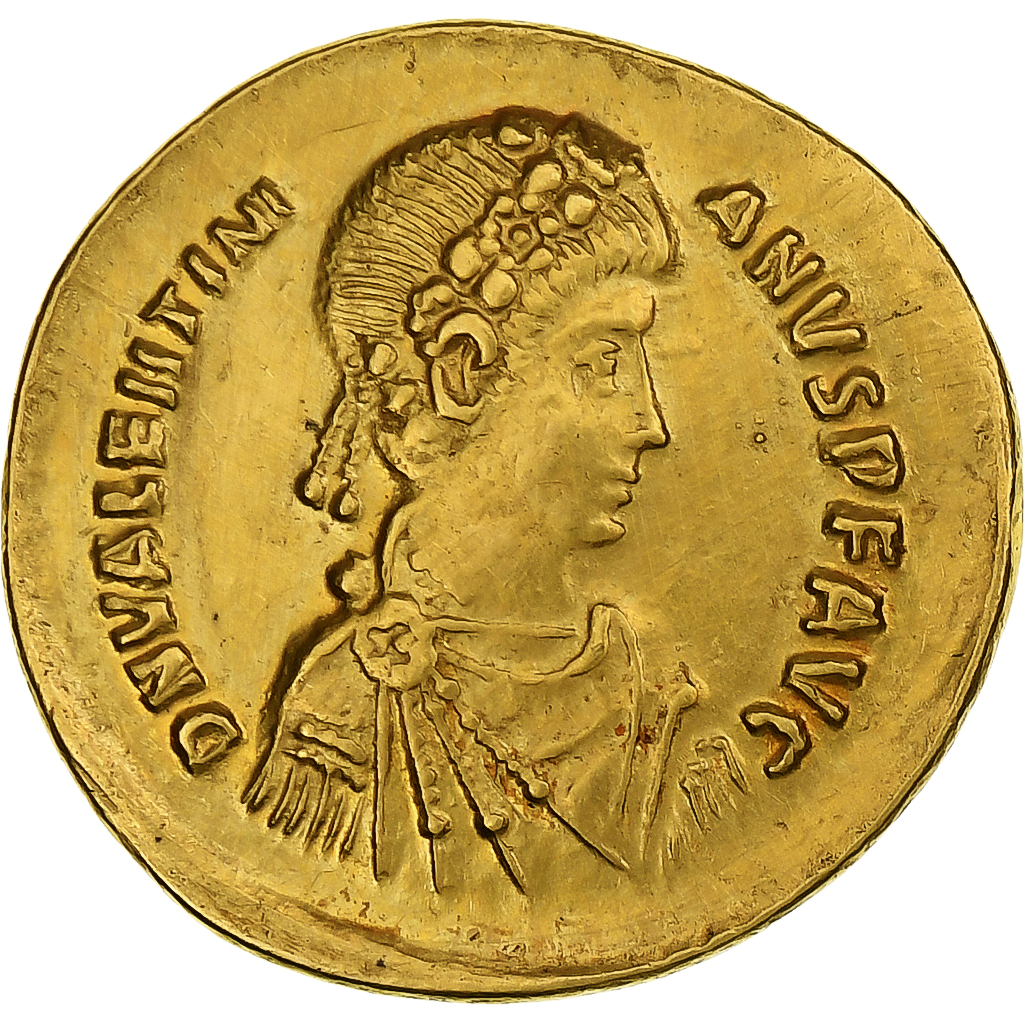 Valentinian II, Solidus, 383-388, Constantinople, Gold, , RIC:69b