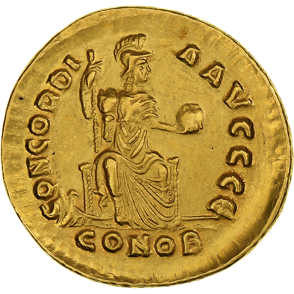Valentinian II, Solidus, 383-388, Constantinople, Gold, , RIC:69b