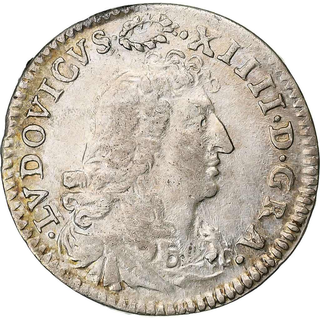 France, Louis XIV, 4 Sols des Traitants, 1675, Paris, Silver,