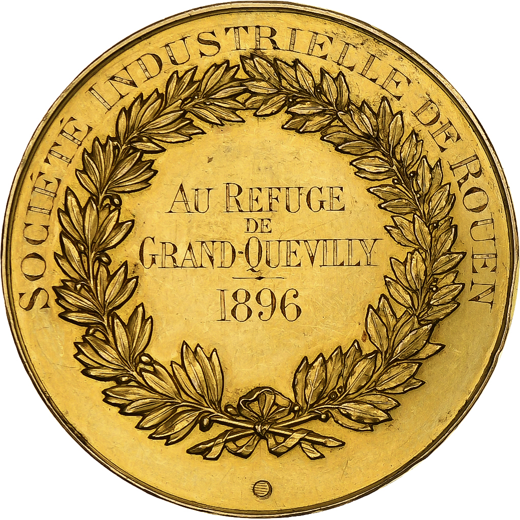 France, Medal, Société Industrielle de Rouen, 1896, Gold, Brenet,