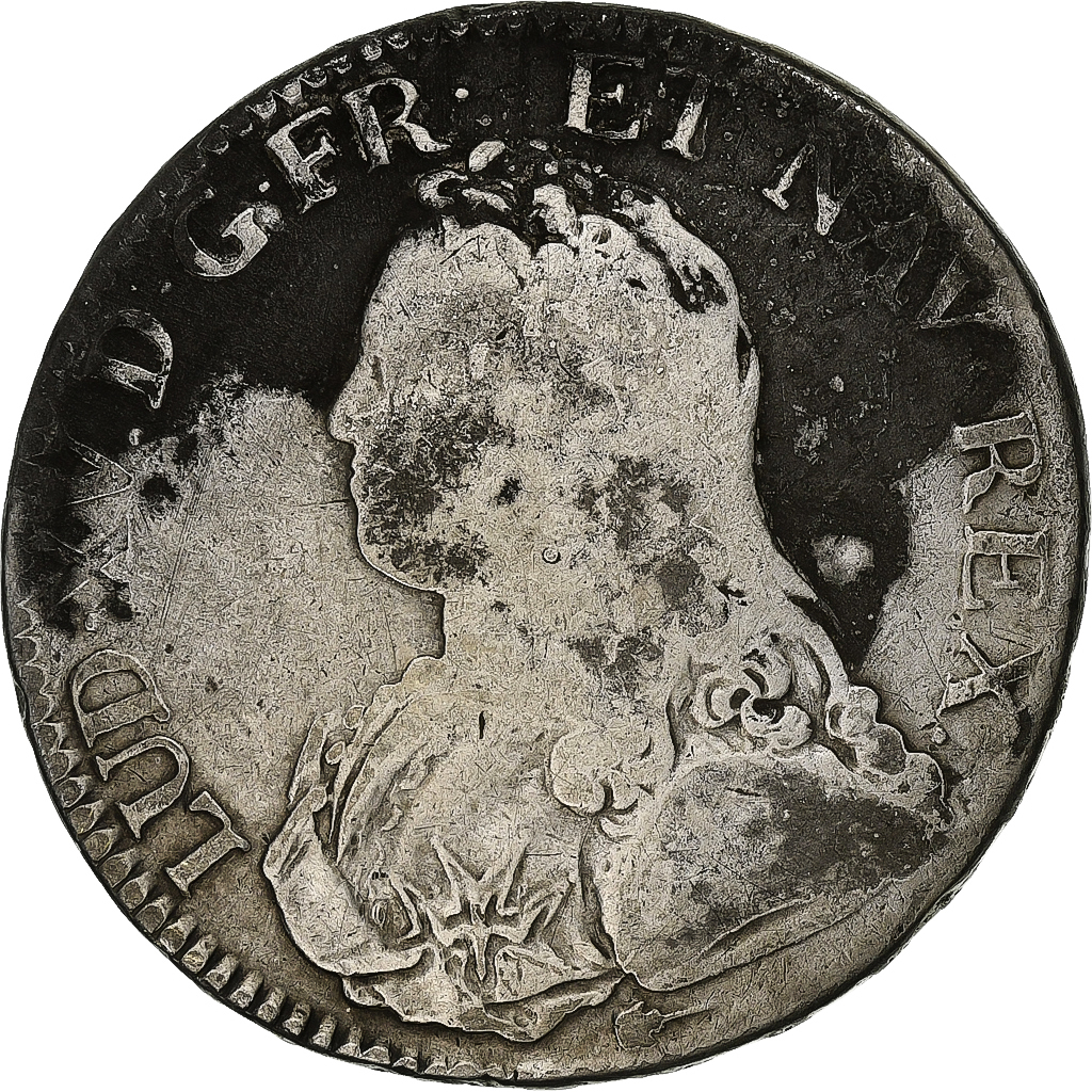 France, Louis XV, Ecu aux branches d'olivier, 1728, Amiens, Silver,