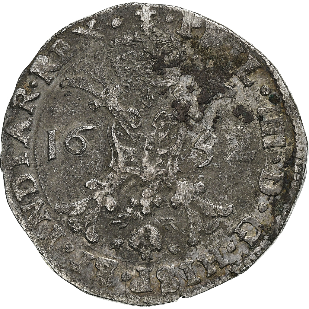 Spanish Netherlands, County of Flanders, Philip IV, Patagon, 1652, Bruges