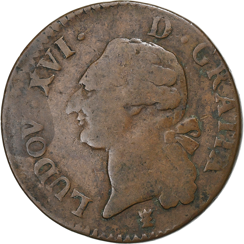France, Louis XIV, Sol, 1779, Limoges, Copper, | European Coins