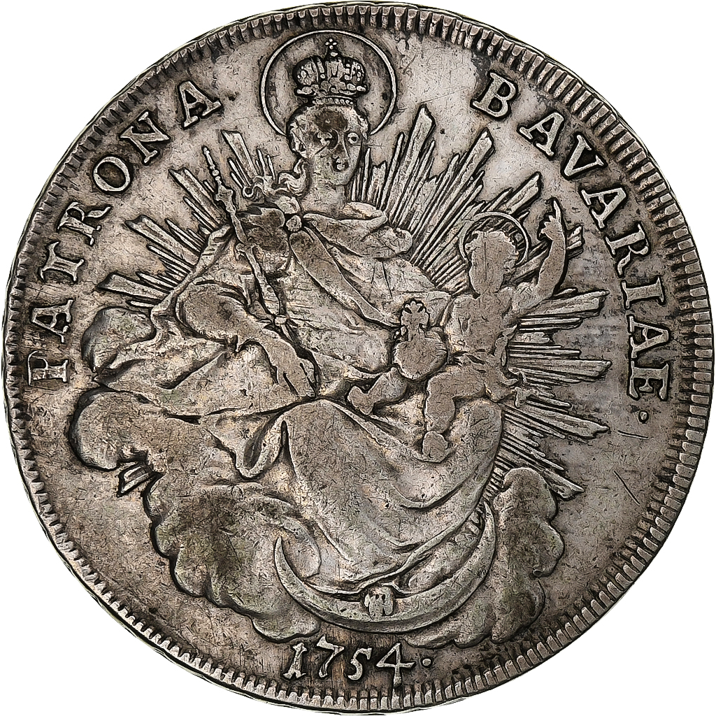 Electorate of Bavaria, Maximilian III Joseph, Thaler, 1754, Munich, Silver