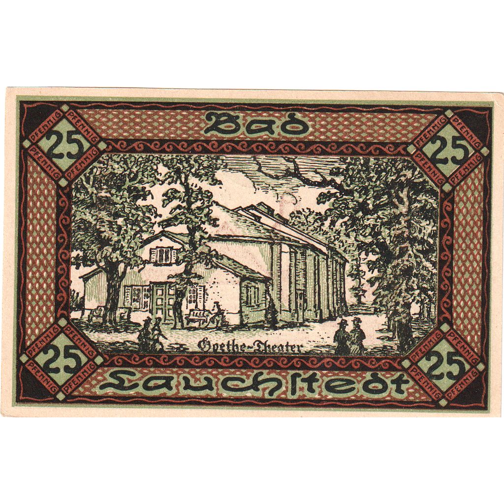 Germany, 25 Pfennig, Lauchstedt, UNC(63) | World Paper Money