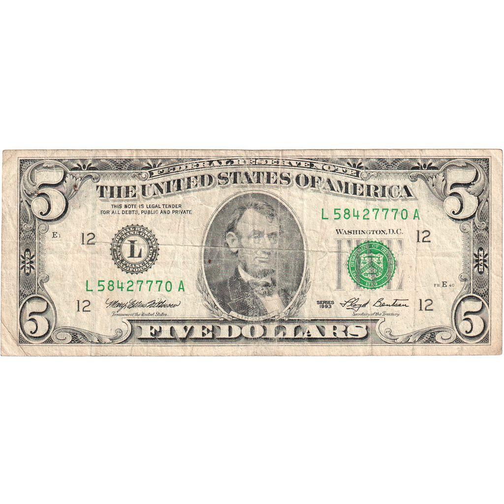 United States, Five Dollars, VF(20-25) | US Paper Money