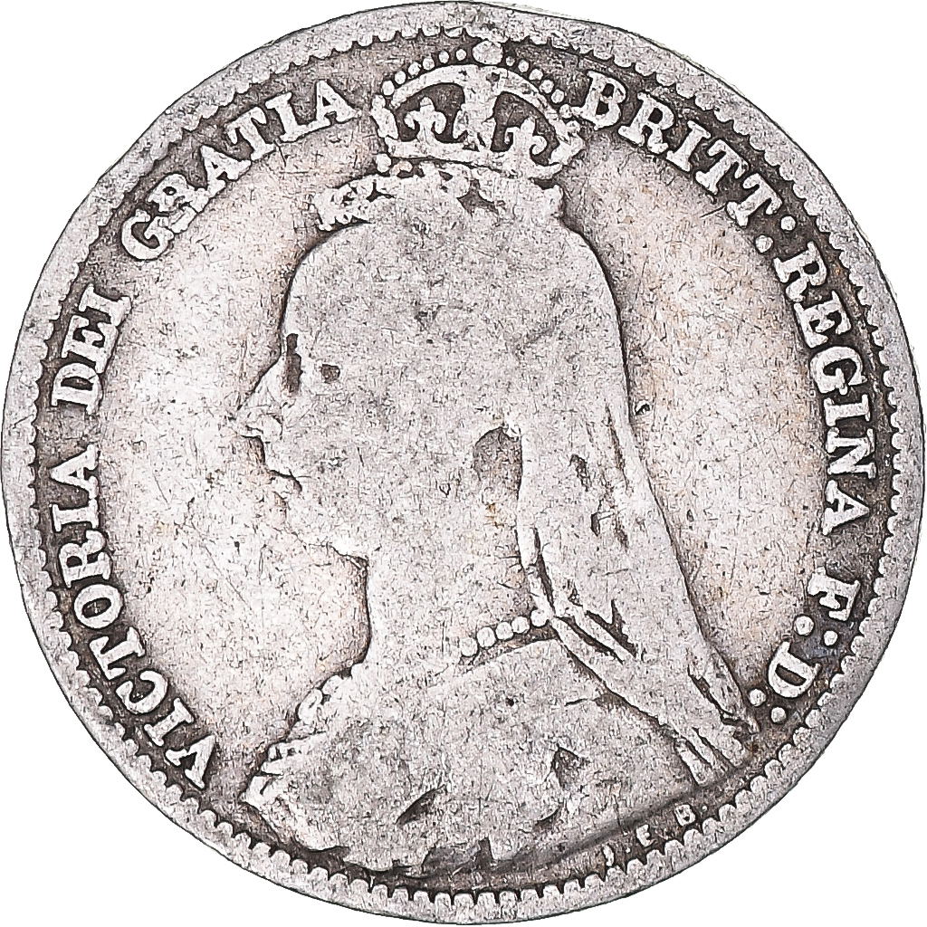 Coin, Great Britain, 6 Pence, 1890 | European Coins